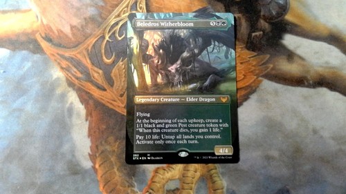Magic the Gathering Single Card Strixhaven Borderless Foil Beledros ...