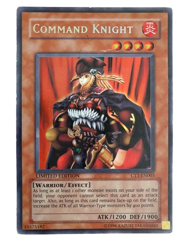 YUGIOH Command Knight CT1-EN003 Super Secret Rare MISPRINT 2004 HP ...