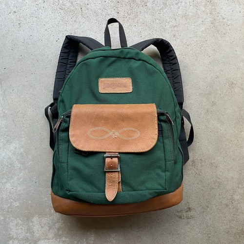 Vintage Jansport Canvas Backpack Genuine Leather Bottom Retro Hiking ...