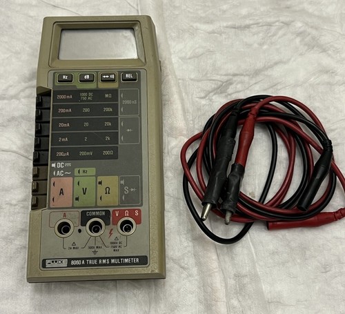 Fluke 8060A True RMS Multimeter Meter Only/With Leads Nice Working ...