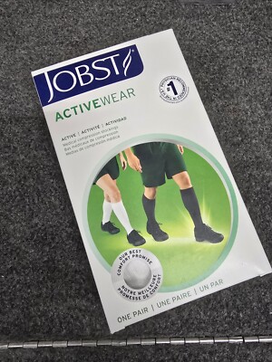 JOBST ACTIVE WEAR MEDICAL COMPRESSION SOCKS, KNEE HIGH COOL WHITE 15-20 ...