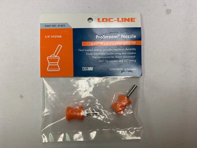 ProStream Nozzle,0.117" Hole dia., Rotating Steel Tip for 1/4" Loc-Line ...