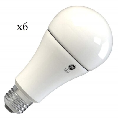 6 GE LED Light Bulbs 12w 120v A21 Medium Screw E26 Base LED12DA21/850 ...