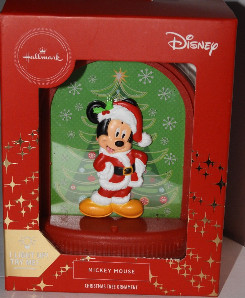 Disney Hallmark Mickey Mouse Light Up Christmas Ornament New in Box | eBay