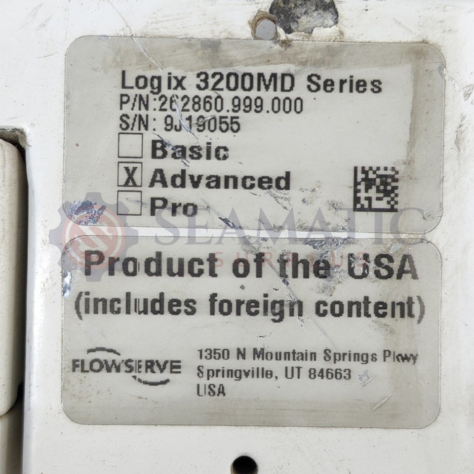Flowserve Logix 3200 3210MD-28-D6-M-04-40-0S-0F Digital Valve ...