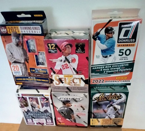 Sealed Blaster/Hang Lot 2020-22 Panini Baseball Cards - Select,Absolute ...