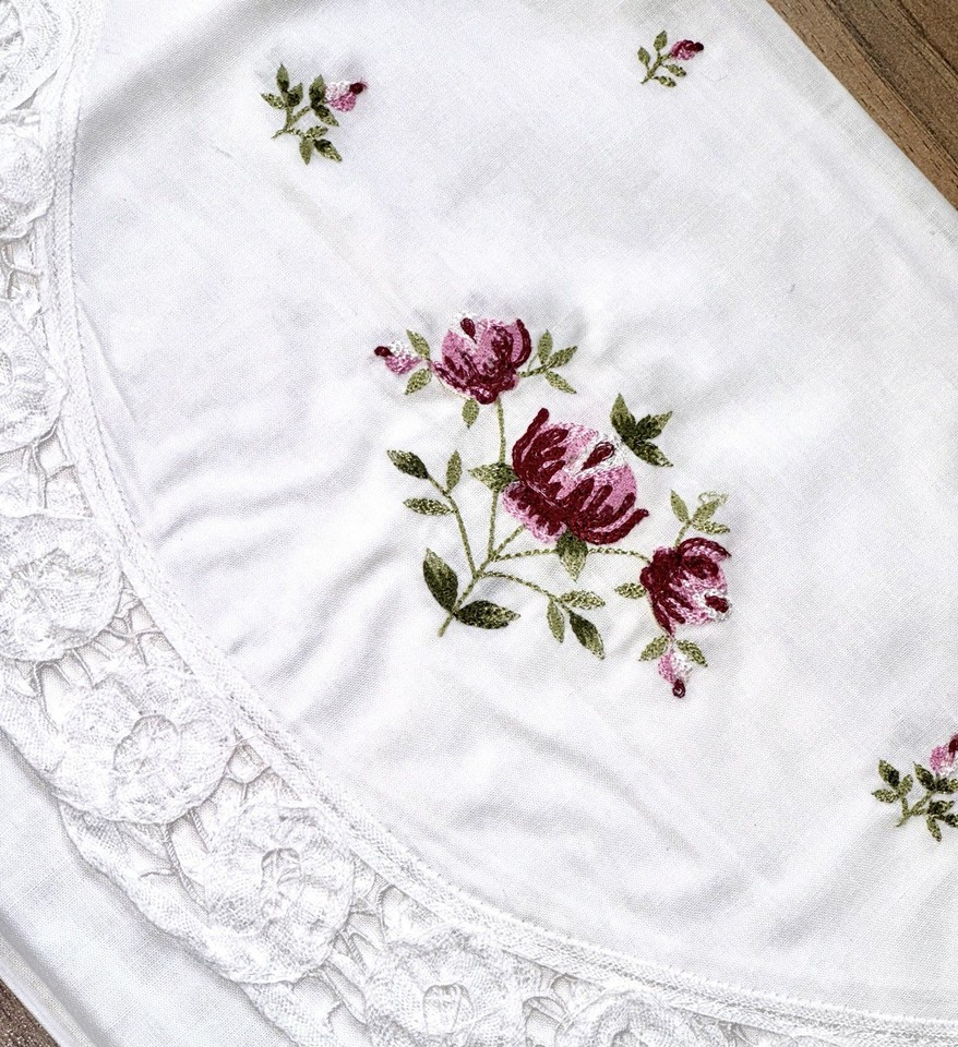 JC Penney Vintage Cottage Rose Window Valance Shabby Chic Floral ...