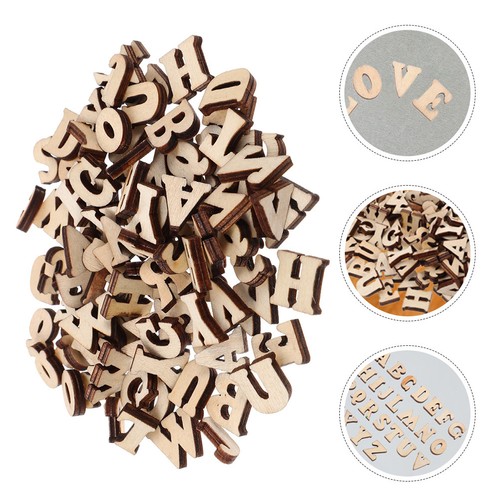 200Pcs Blank Wooden Letter Cutouts for DIY Crafts and Home Wall Decor ...