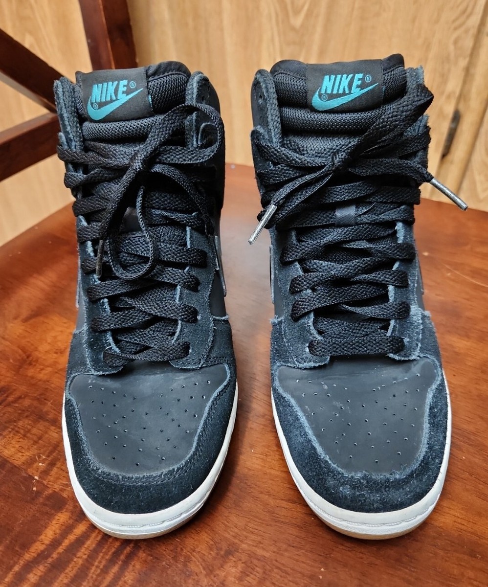 Nike Dunk Sky Hi Essential Wedge Shoes Black Gum 644877-011 Nike Dunk Sky Hi Essential Wedge Shoes Black Gum 644877-011