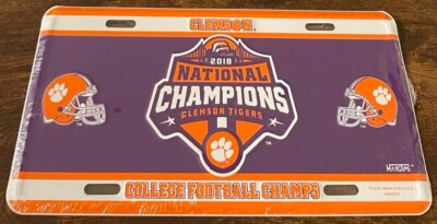Clemson University 2018 National Champions Booster License Plate South ...