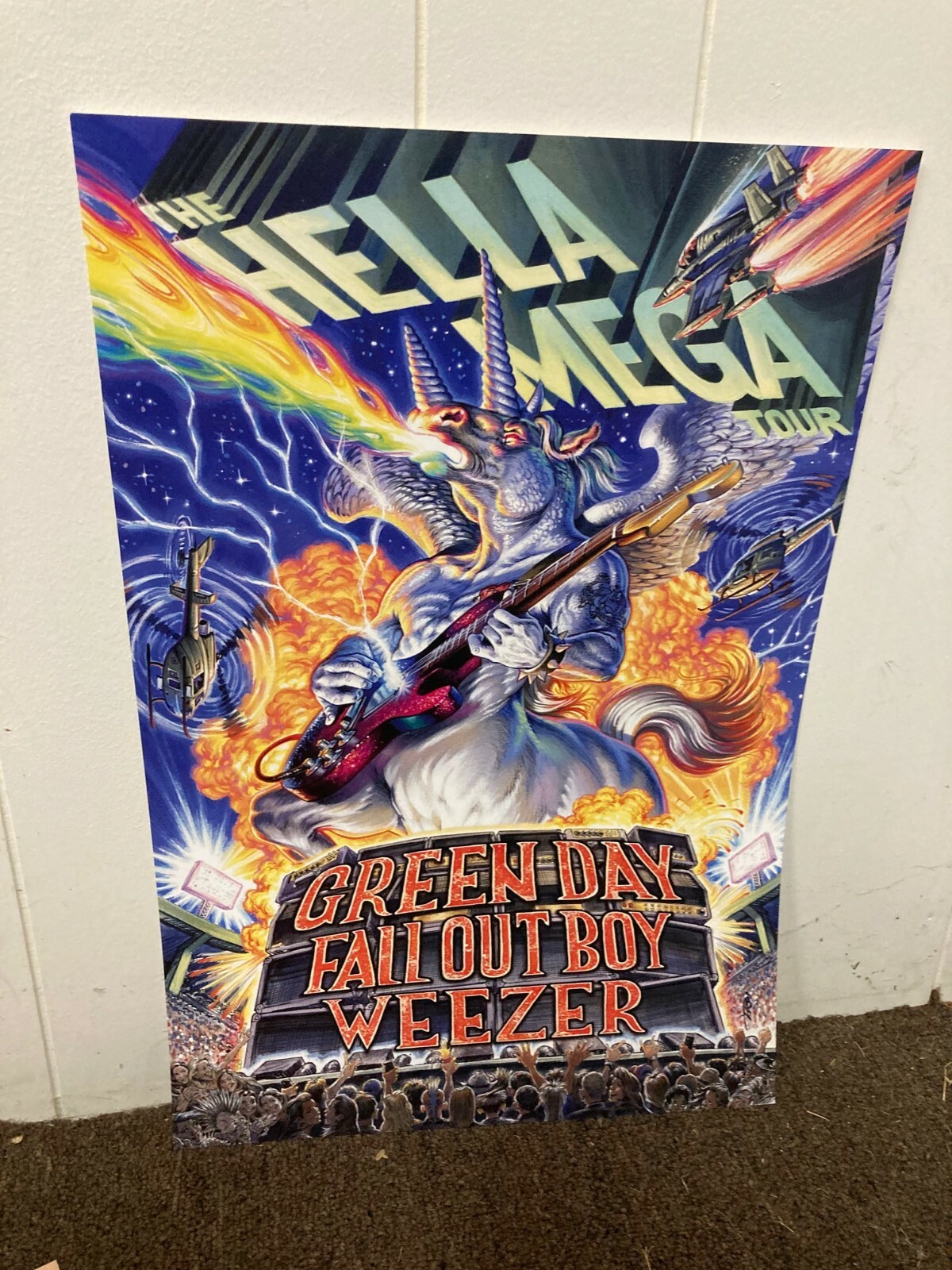 2021 Hella Mega Tour Green Day Fall Out Boy Weezer Promo Poster | eBay