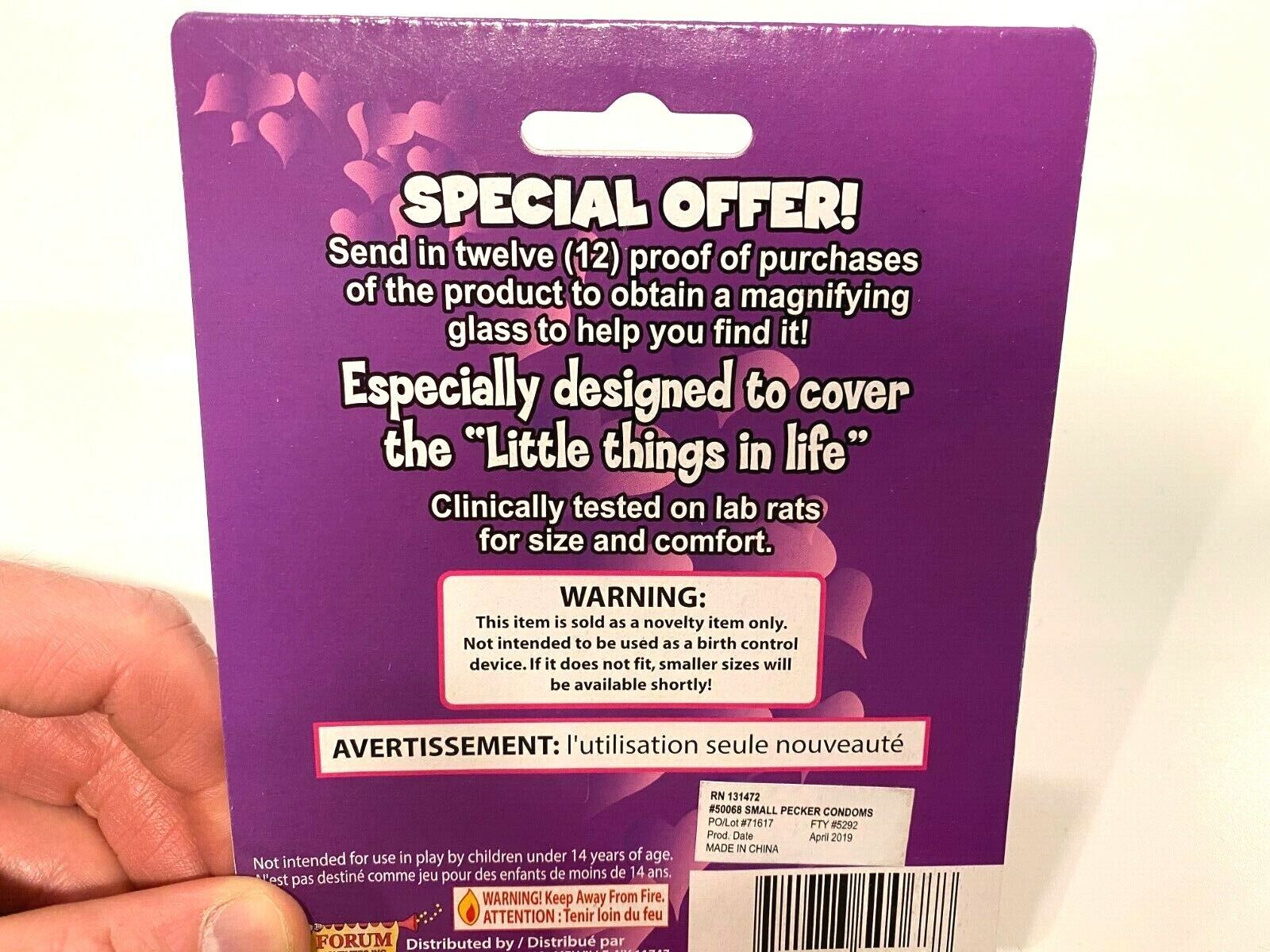 Small Pecker Condoms & Mini Willy Weener Cleaner Soap - Adult Gag Joke ...