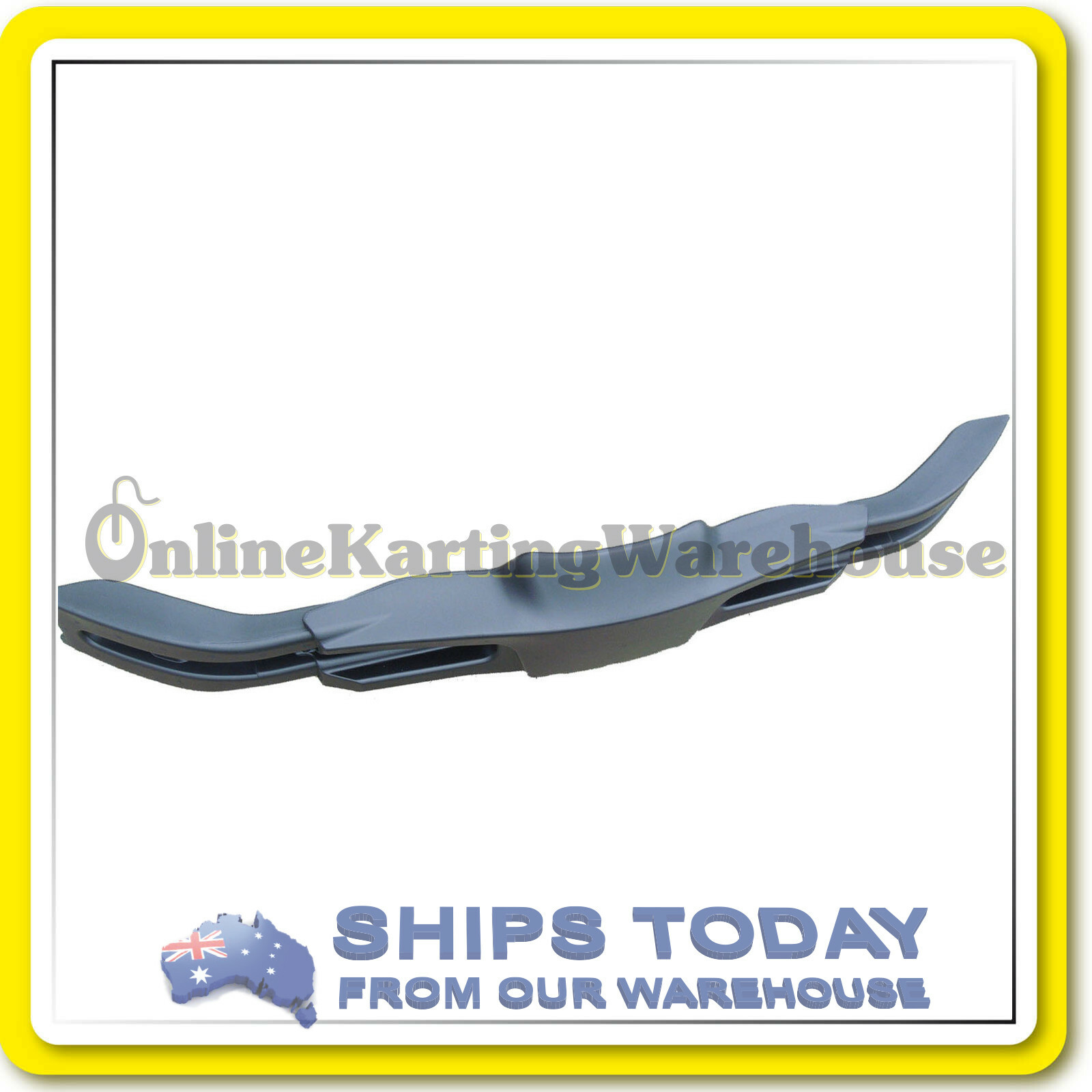 GO KART REAR BUMPER SENIOR - Black - 3 Piece Bar - inc Number Plate ...