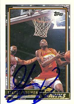 Stacey Augmon autographed Basketball Card (Atlanta Hawks) 1992 Topps ...