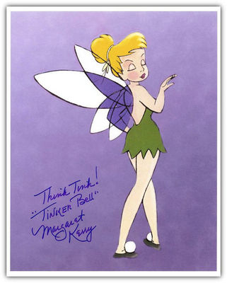 Disney Tinker Bell Autographed Photo Think Tink Signed by Margaret ...