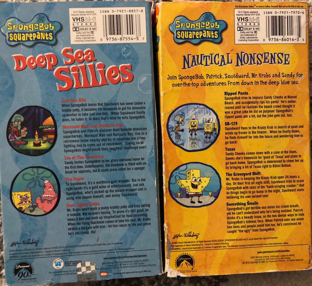 Spongebob Squarepants Nautical Nonsense Vhs