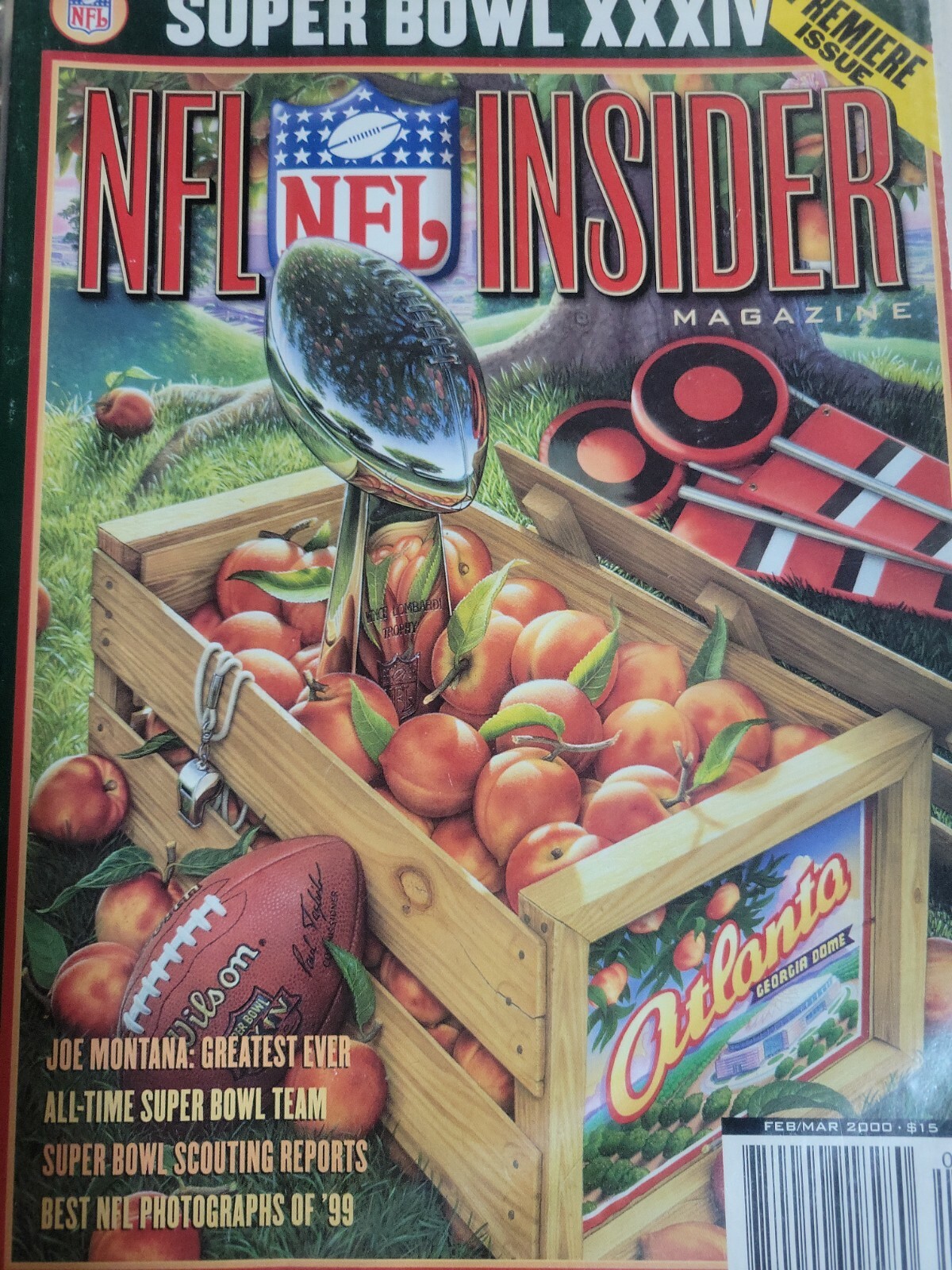 2000 FEB/MAR NFL INSIDER MAGAZINE SUPER BOWL XXXIV - PREMIERE ISSUE ...