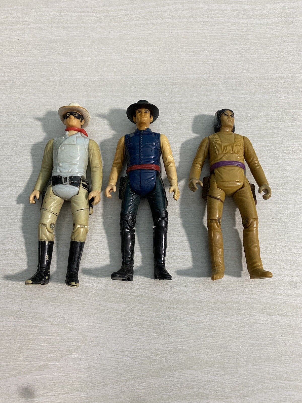 Vintage 1980 Action Figures lot of 3 Lone Ranger Butch Cavendish Tonto ...