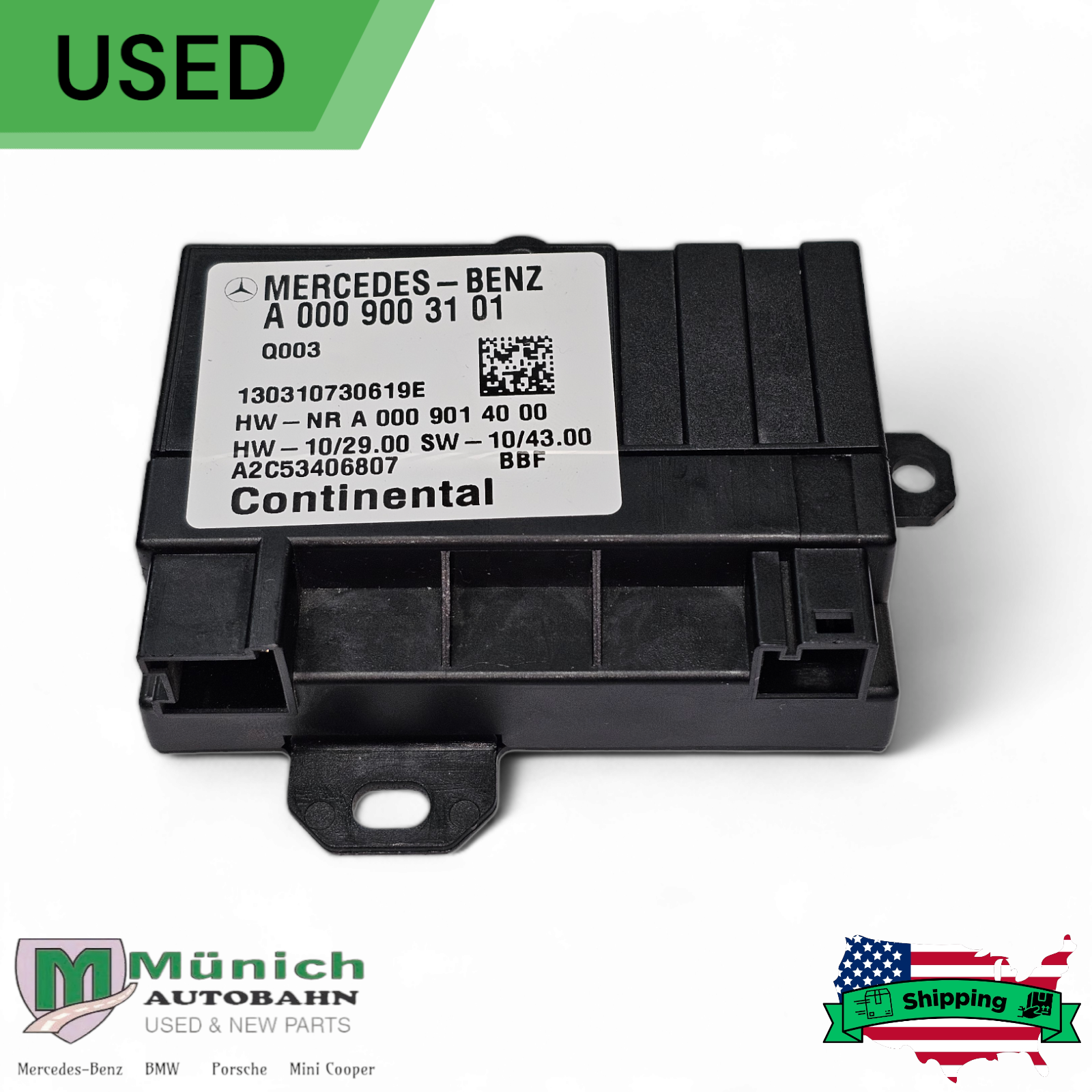 07-16 Mercedes C350 S550 Benz Fuel Pump Control Module 0009003101 Used ...