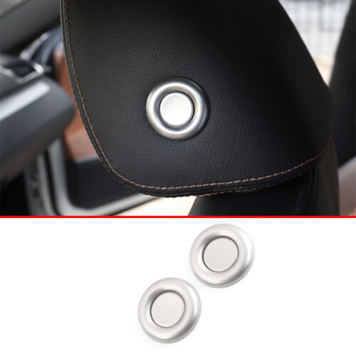For VW CC 2009-2017 Silver Titanium Seat Headrest Button Ring Cover ...