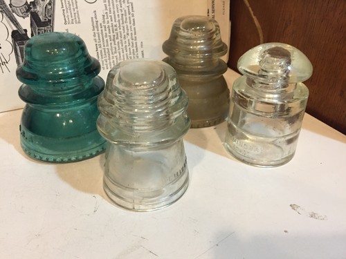 Hemingray-16 / 40-41 / 42 Glass Insulators *Set of Four* Vintage ...