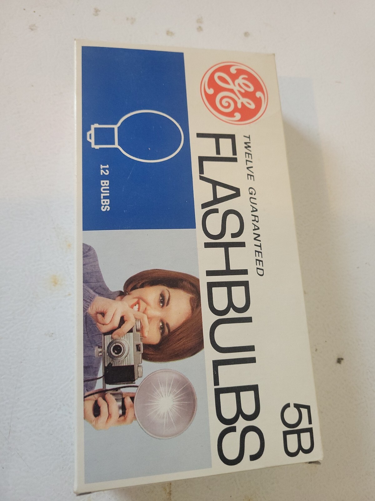 Vintage General Electric GE 5B Blue Camera Flash Bulbs 1 Box of 12 ...