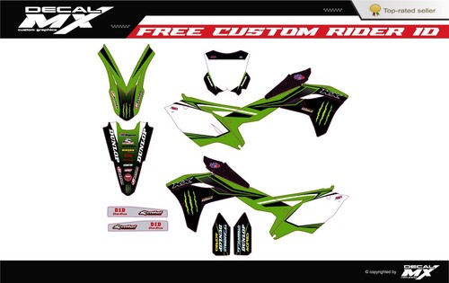 Fits Kawasaki KX250F 2017, 2018, 2019, 2020 kxf250 graphic kit decals ...
