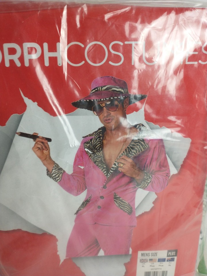 Mens Pink PIMP DADDY Velvet Suit Hat Halloween 1970s Faux Fur ...