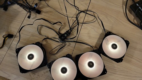 ibuypower RGB fan kit 4 120 x fans w/ RGB hub | eBay