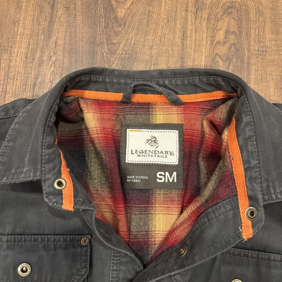 Legendary Whitetails Journeyman Flannel Lined Shirt Jacket Size SM | eBay