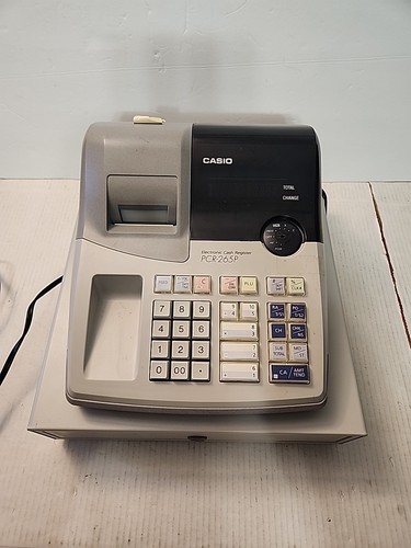 Casio PCR-T265 Electronic Cash Register w/ Cash Drawer - NO KEYS | eBay
