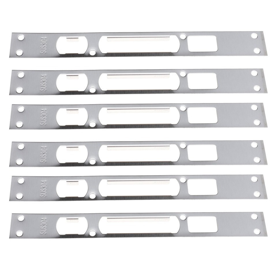 6 Pcs Security Door Strike Lock and Reinforcer Exterior Jamb Frame Kit ...
