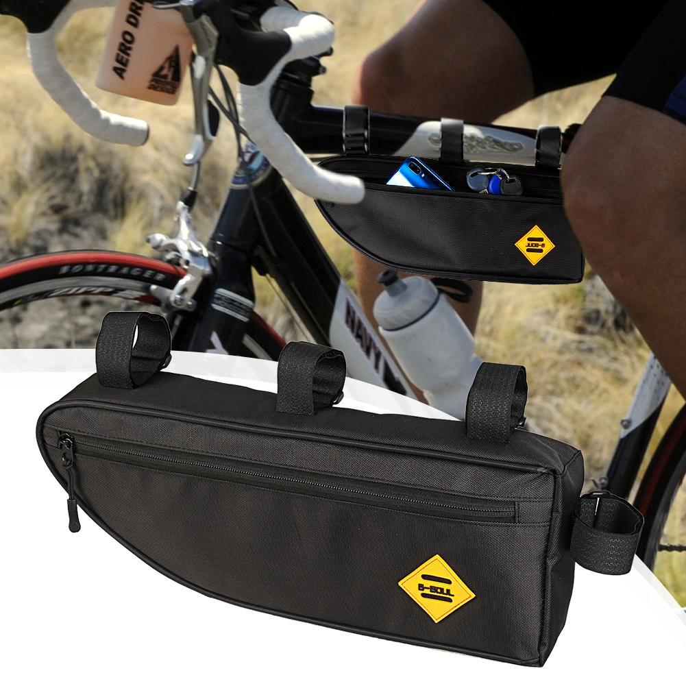 B SOUL Bicycle Triangle Bag Bike Frame Front Tube Bag Waterproof Pouch ...