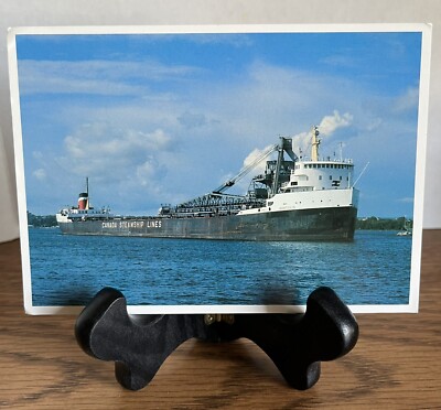 Vintage Canada Steamship Lines MANITOULIN Freighter Ship Postcard Weiss ...