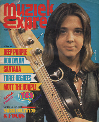 Suzi Quatro - Yes - Muziek Expres issue 219 - March 1974 [Holland ...