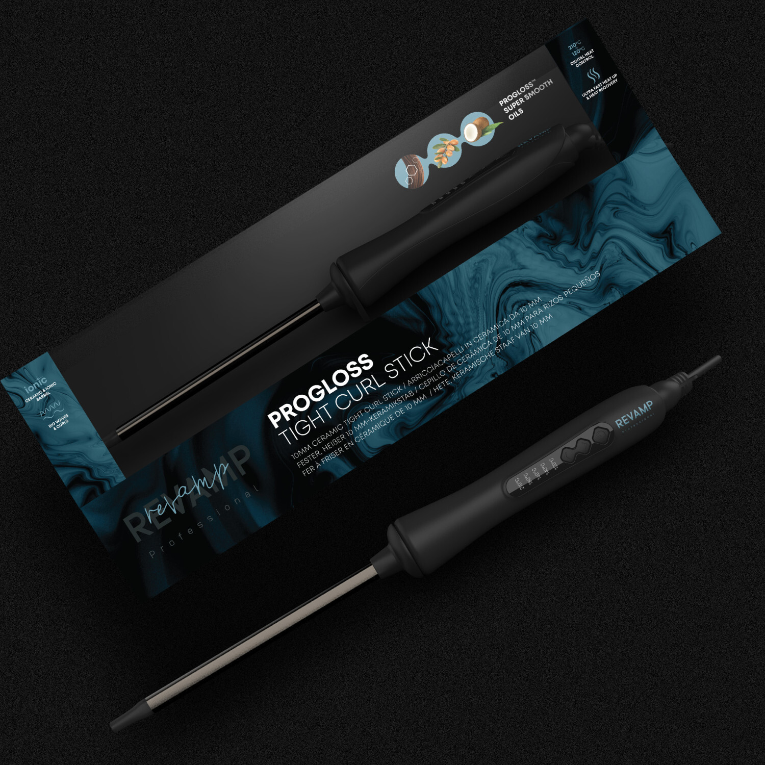 Revamp Progloss Tight Curl Stick, Hot Ceramic Stick for Bouncier Curls ...