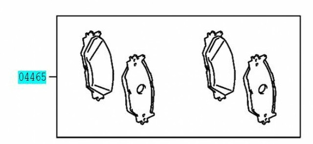 TOYOTA 04465-30500-79 Disc Brake Pad Kit FR Front Genuine Car Parts ...