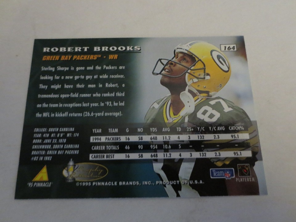 1995 Pinnacle Trophy Collection Robert Brooks Card #164 | eBay