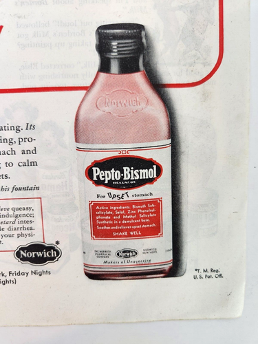 Pepto Bismol Little Man Vintage 1940 Ad Magazine Print Norwich Boy | eBay
