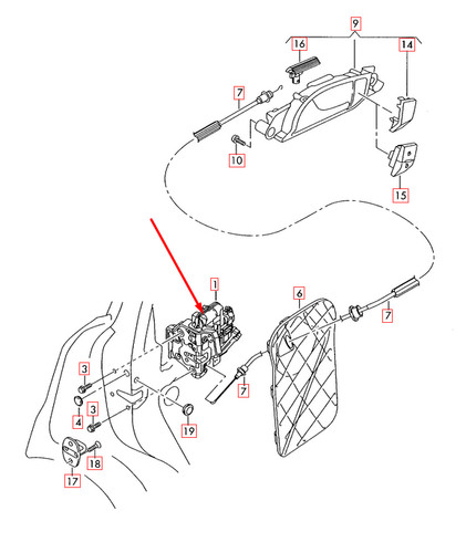 NEW AUDI Q7 4L REAR LEFT DOOR LOCK 3C4839015A ORIGINAL | eBay
