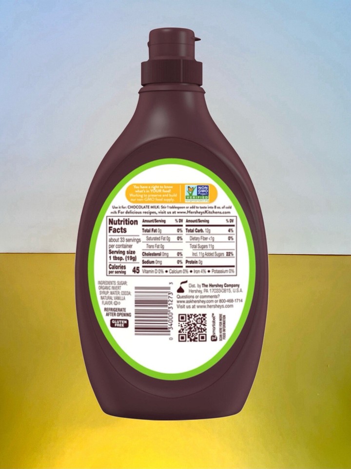 〽️New Exclusive Hersheys Simply 5 Genuine Chocolate Syrup Bottle 22oz ...