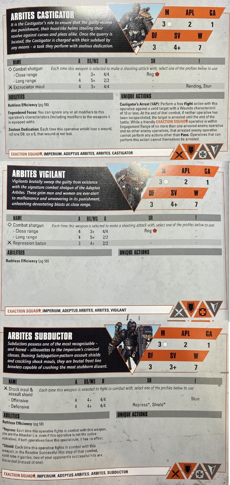 Arbites Castigator Adeptus Arbites Kill Team Soulshackle 40k - NoS (x1 ...