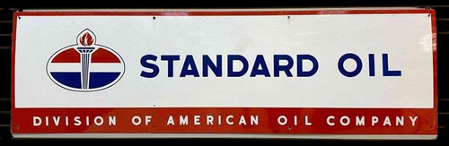 RARE LARGE PORCELAIN STANDARD ENAMEL SIGN 60 INCHES SSP | eBay