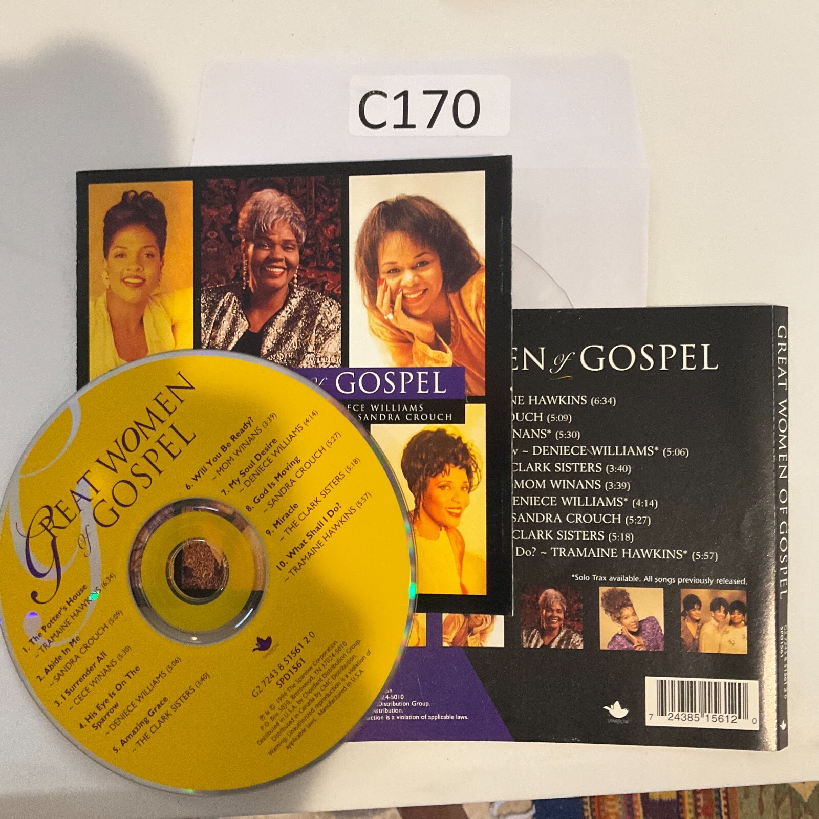 Great Women of Gospel by Various(CD, Jan-1996 No Case No Tracking #C170 ...