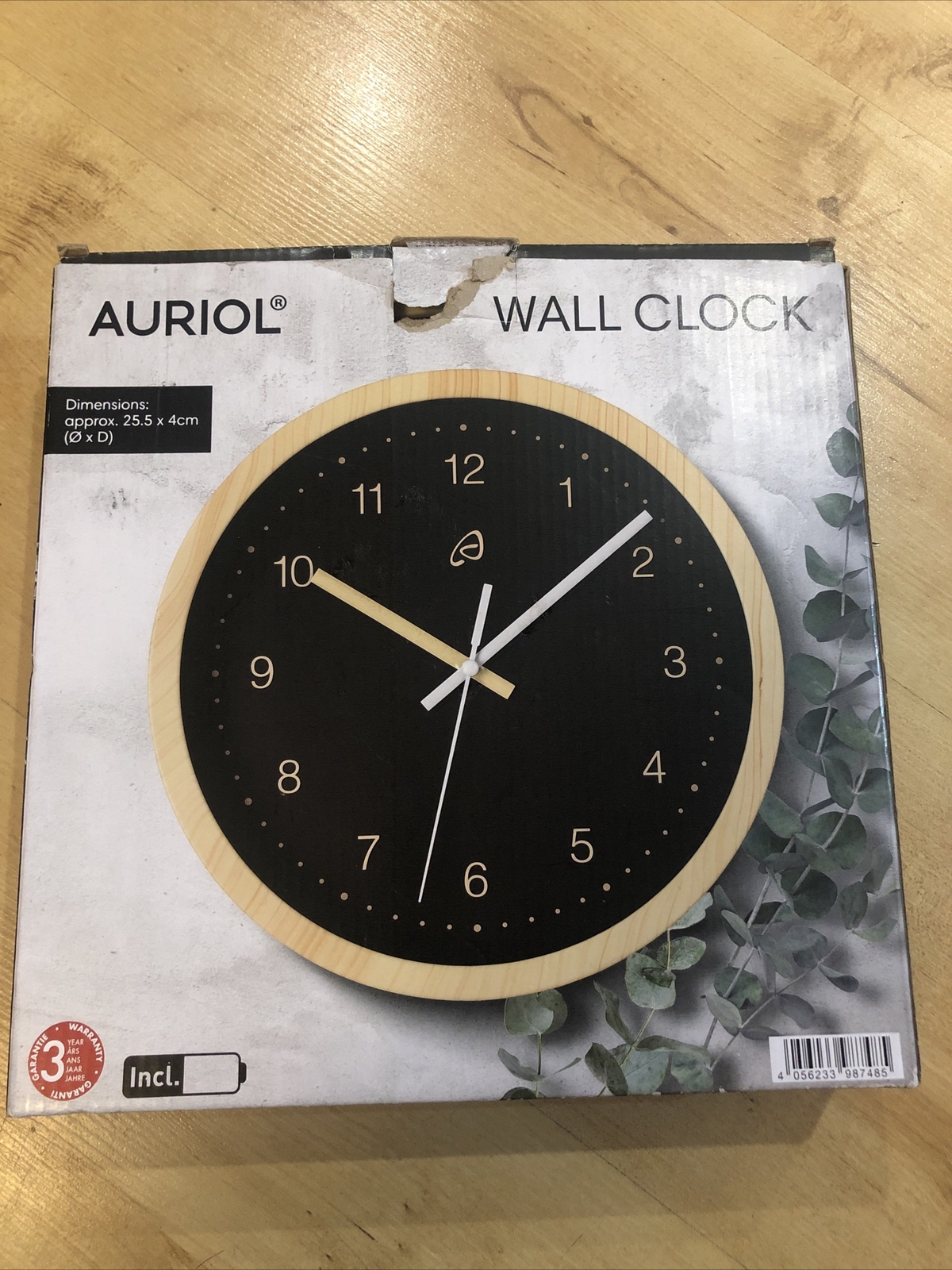 Auriol Modern Quiet Home Round Wall Clock 25.5x4cm for sale online | eBay