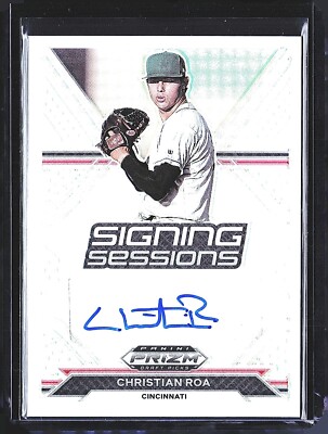 2021 Prizm Draft Picks Signing Sessions Christian Roa AUTO SILVER PRIZM ...