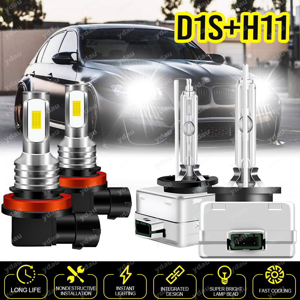 HID Headlight Bulbs For 2009-2011 2012 2013 BMW 328i High Low Beam LED ...
