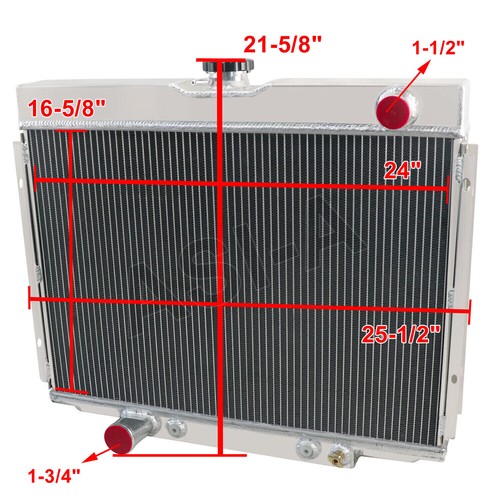 3 Row Aluminum Radiator fit 1967-70 1969 1968 Ford Mustang Cougar ...