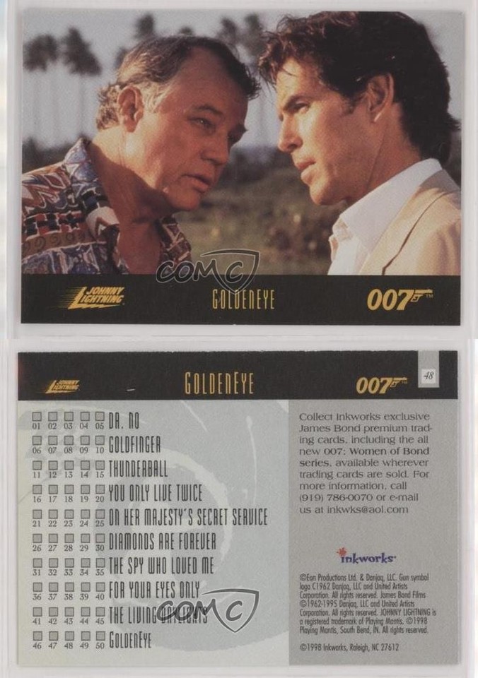 1998 Johnny Lightning/Inkworks James Bond James Bond GoldenEye #48 1j8 | eBay