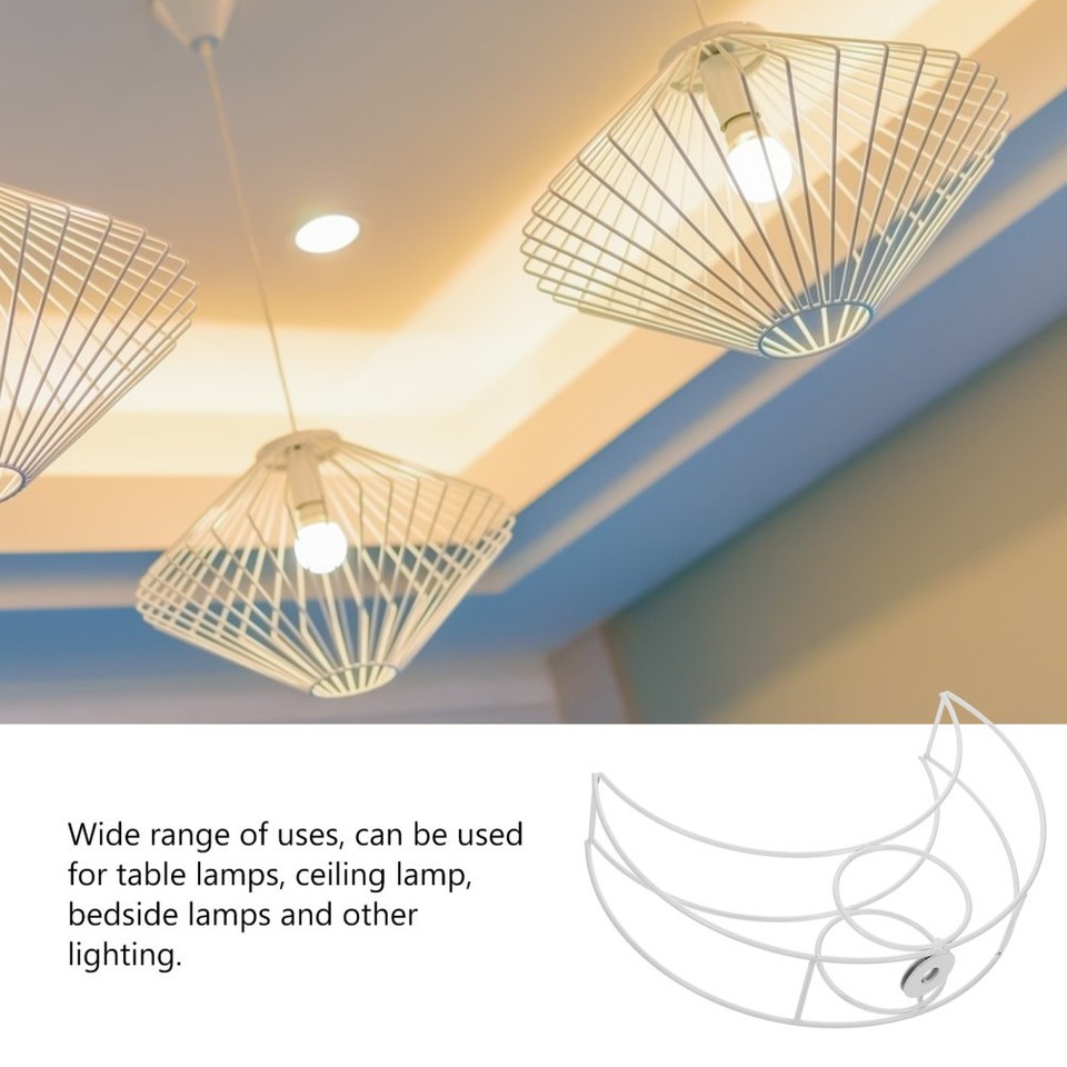 DIY Moon Shape Lampshade Frame for Table Lamps and Hanging Lights ...